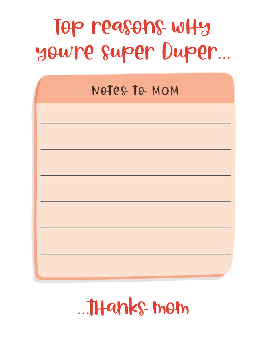 Notes to Mom_You're Super Duper